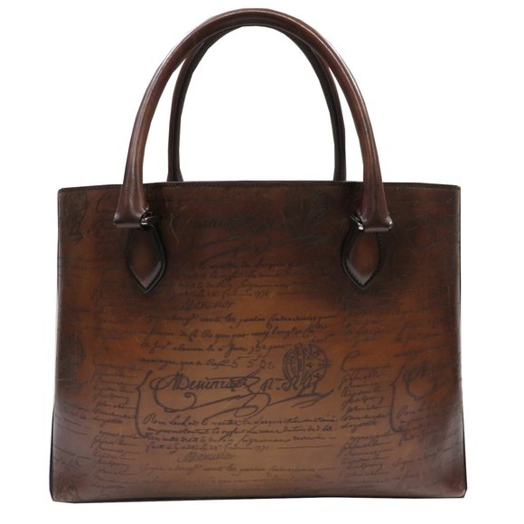 OTHERS | Bags | Berluti Toujour Scritto Leather Tote Bag Brown Venezia ...